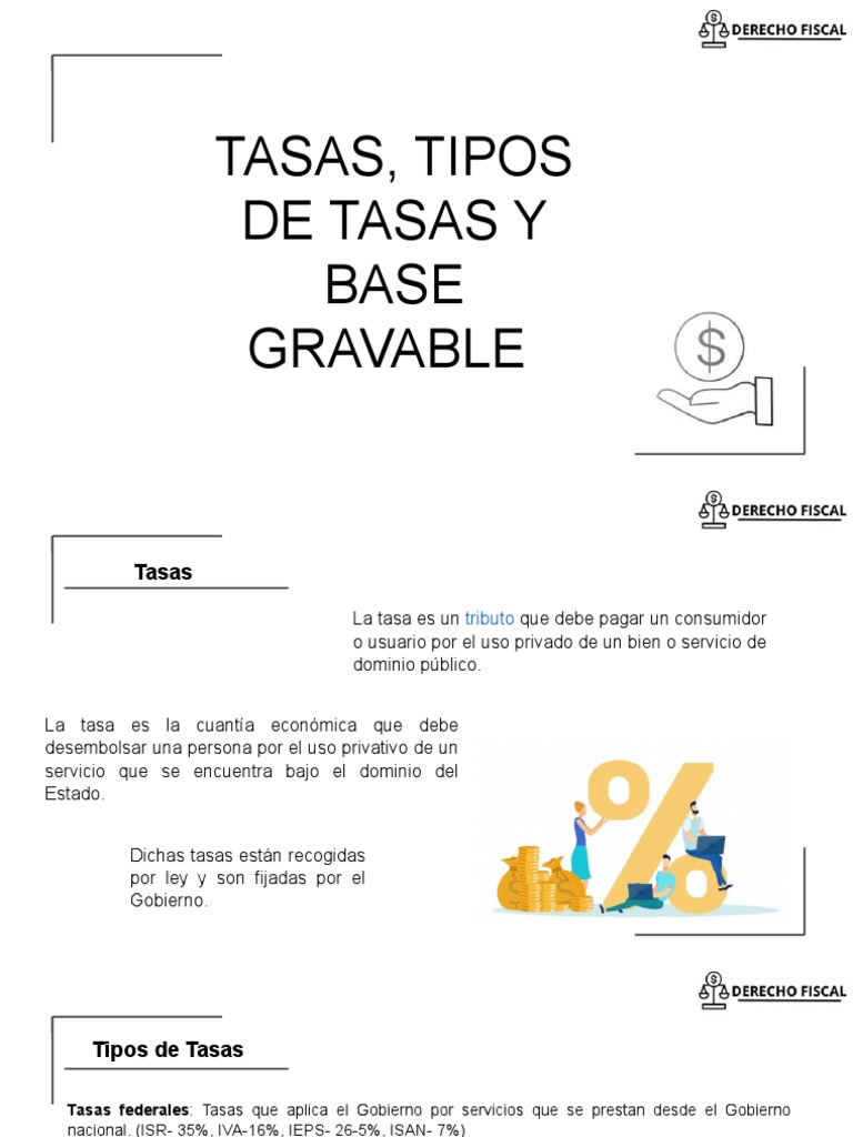 Tasas y Base Gravable en Tributación | PDF