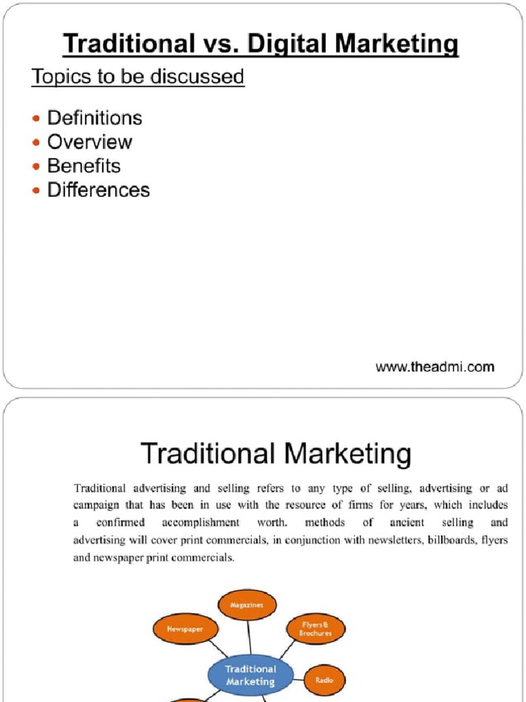 Traditional Marketing Vs Digital Marketing | PDF