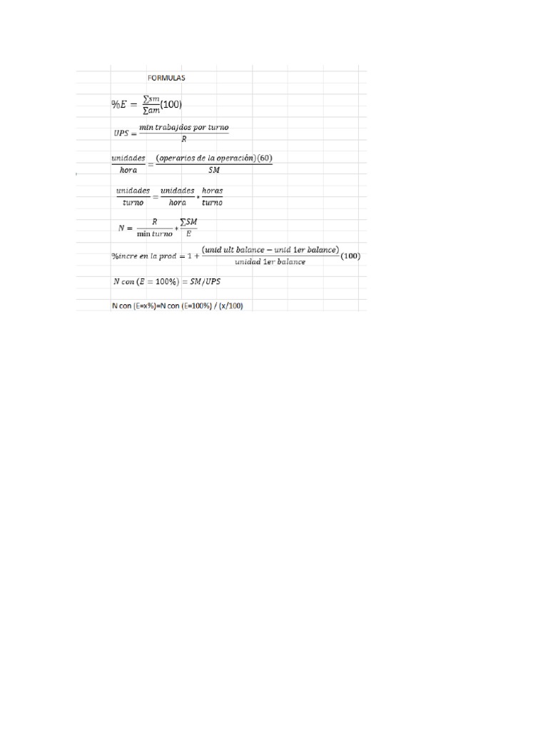 formulas balanceo de línea | PDF