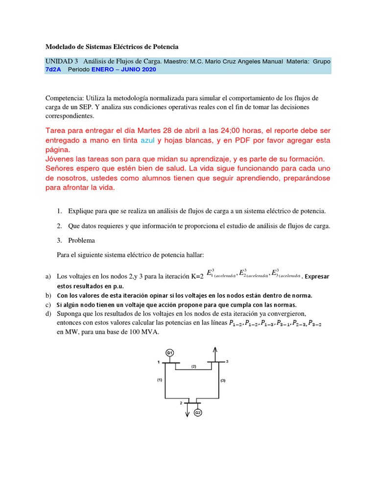 TAREA U 3 Flujos de Carga | PDF