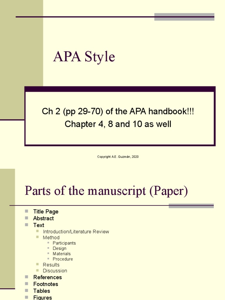 APA Style Rev 7th Edition 2020 | PDF | Null Hypothesis | Statistics