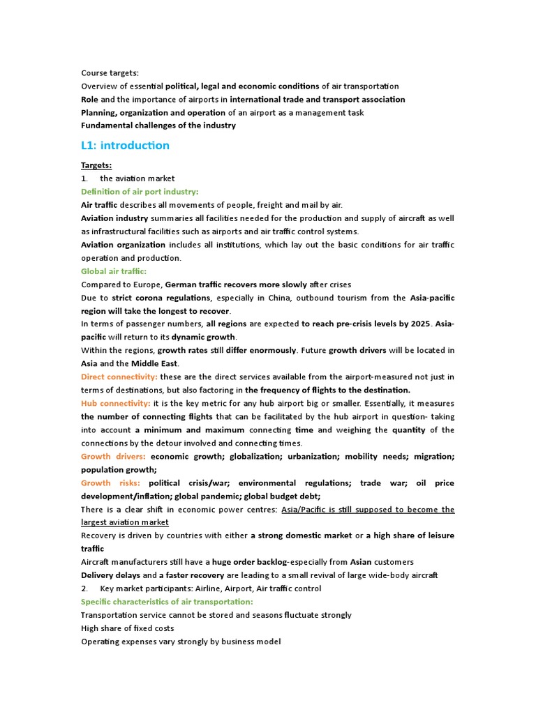 Airport Management Pdf Transport Aviation