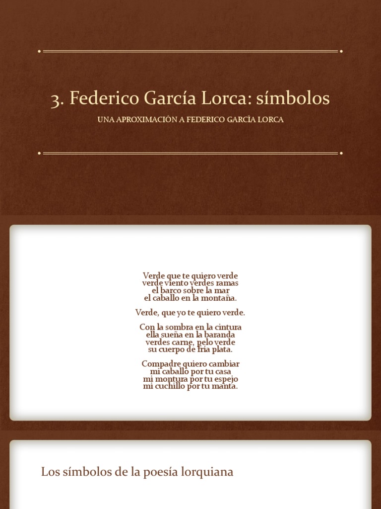 Federico García Lorca, Símbolos | PDF | Federico García Lorca