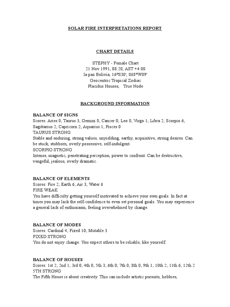 Stephy Chart | PDF | Planets In Astrology