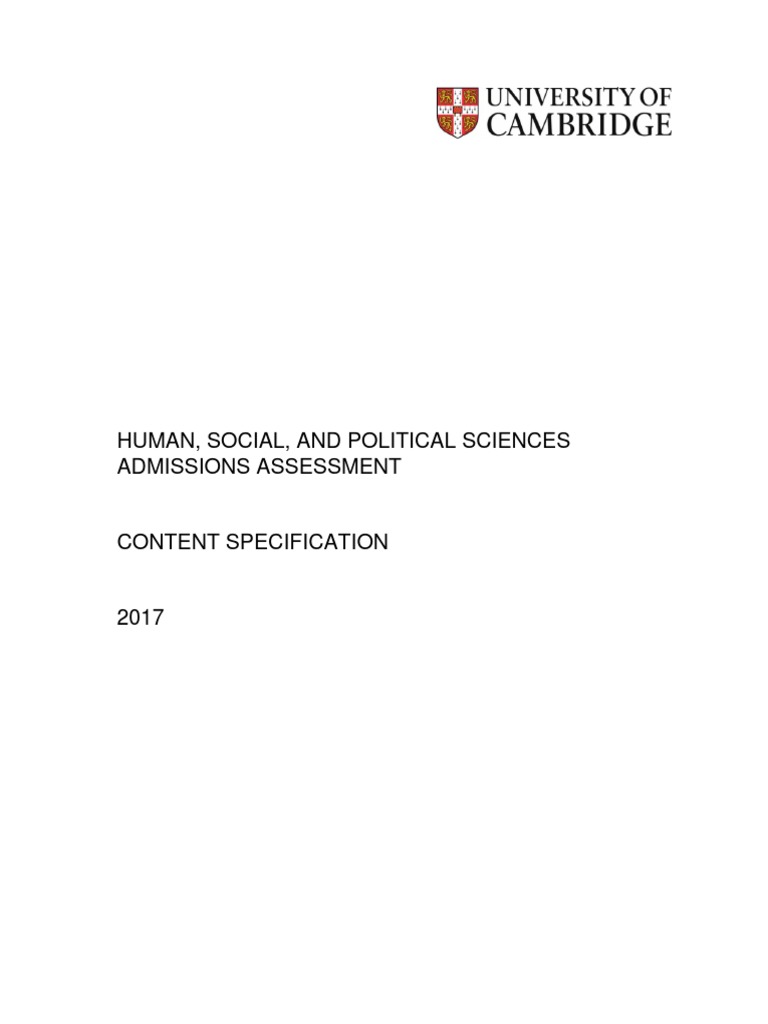 Cambridge University HSPS Paper | PDF | Governance | Essays