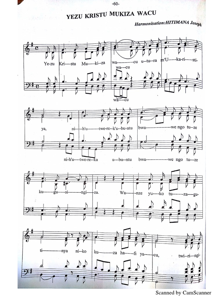 Yezu Kristu Mukiza Wacu - Harm. HITIMANA Joseph | PDF