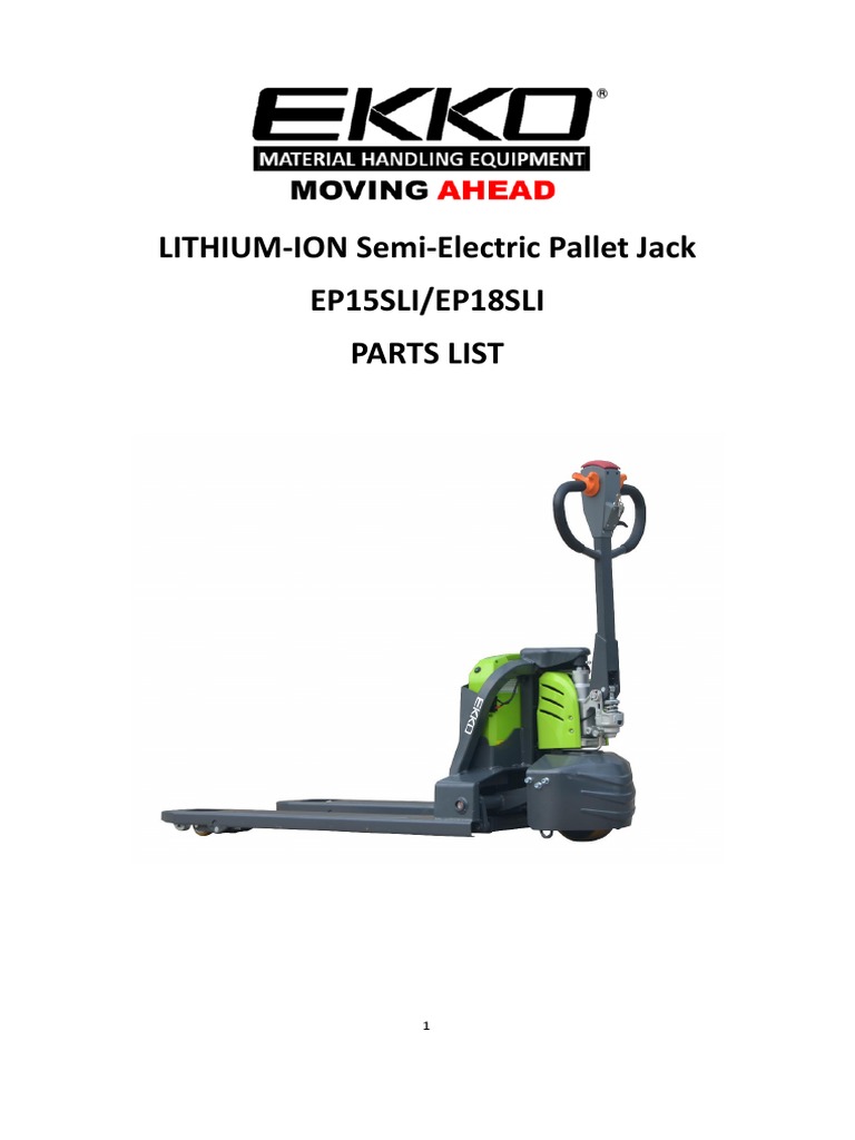 Ekko Ep15sli Ep18sli Parts Lists | PDF | Screw | Valve