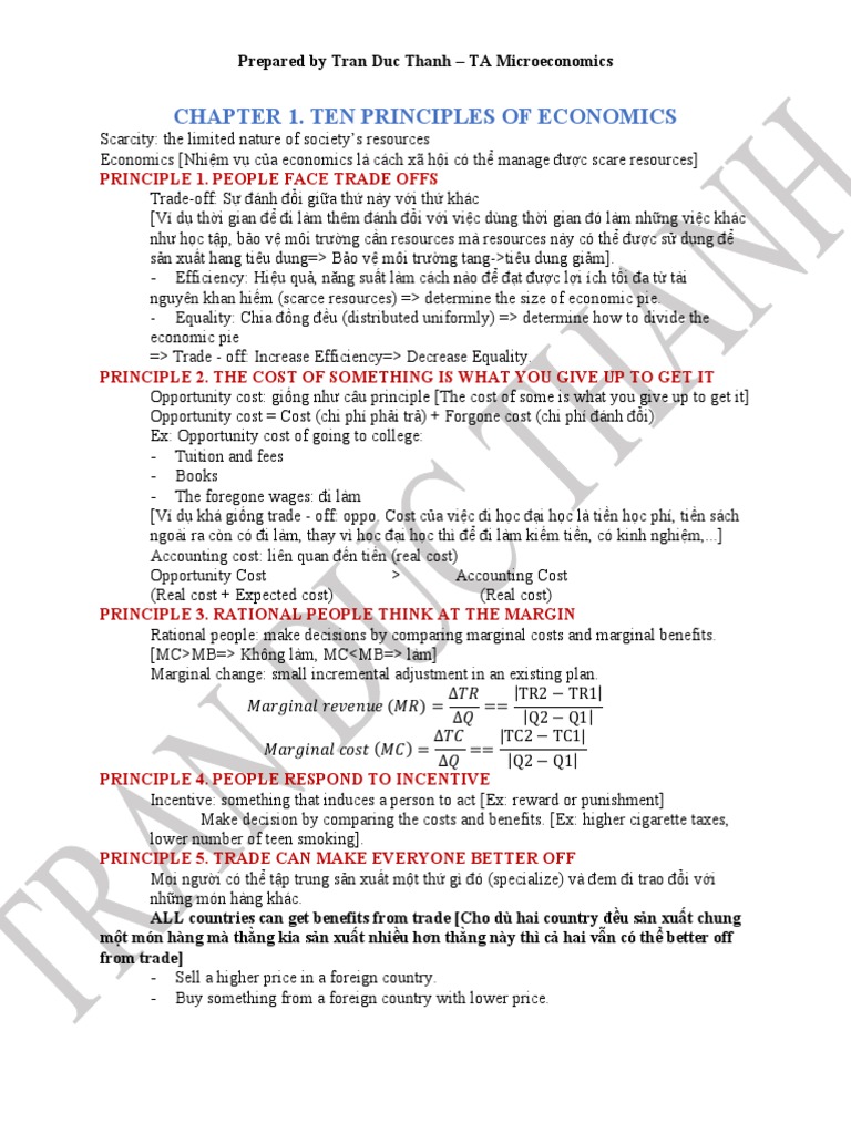 Chapter 1. Ten Principles of Economics: Principle 1. People Face Trade ...