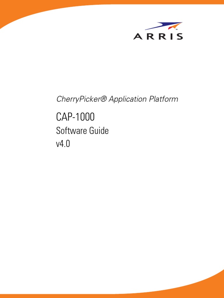 Software Guide V4.0: Cherrypicker® Application Platform | PDF | License | Ac Power Plugs And Sockets
