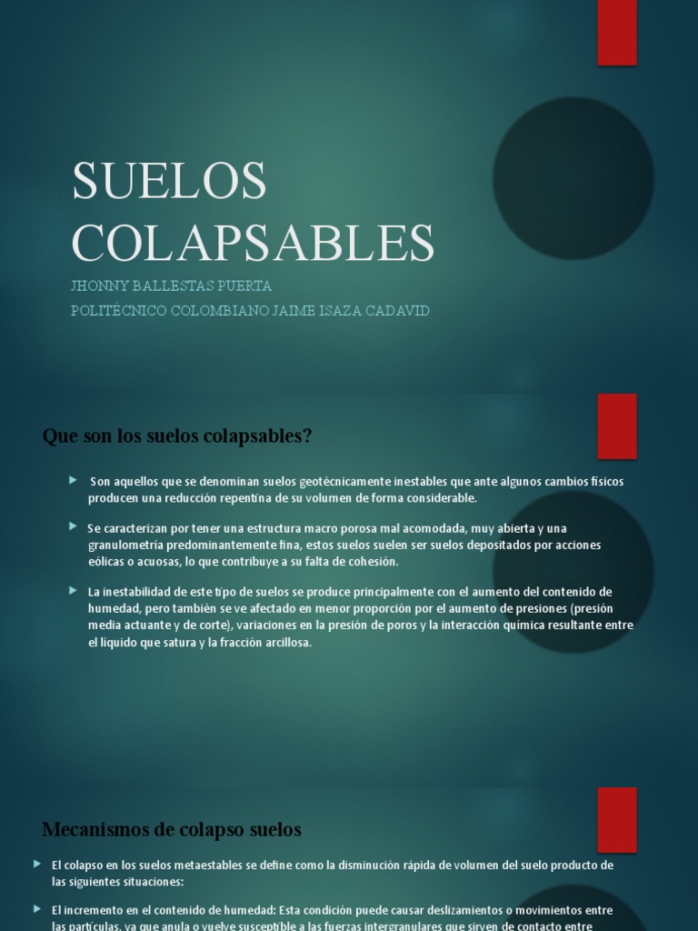 Suelos Colapsables | PDF | Suelo | Microscopio electrónico