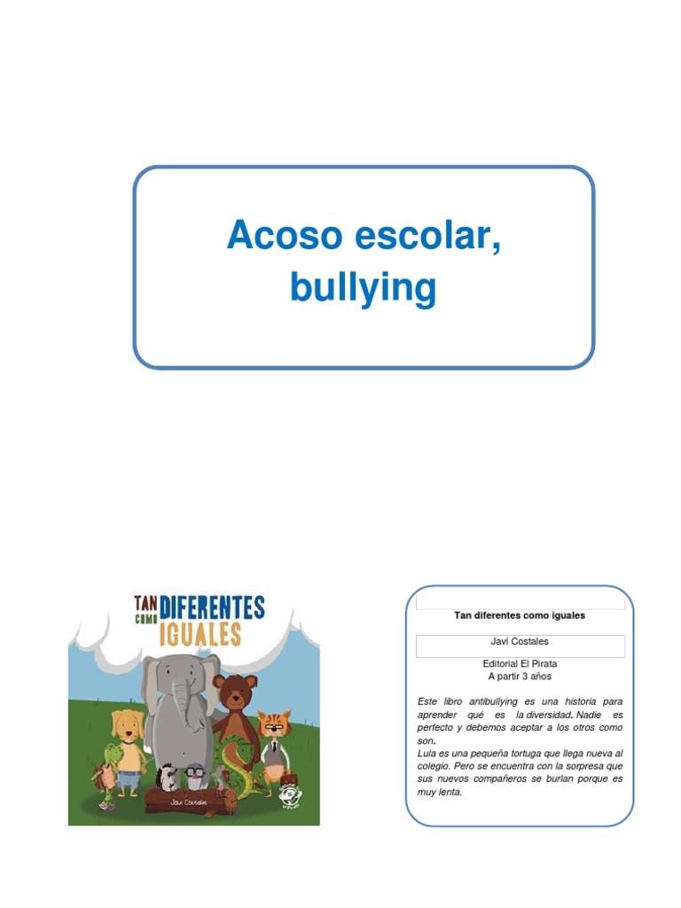 Libros Antibullying para Niños y Jóvenes | PDF