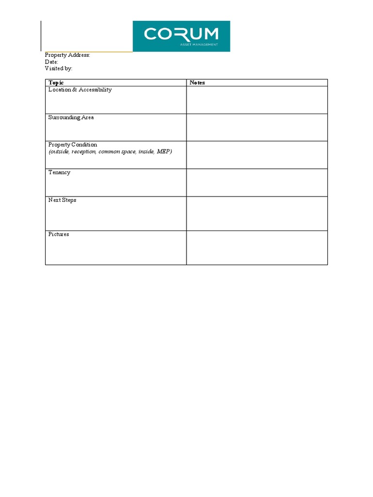 Site Visit Template | PDF | Games & Activities