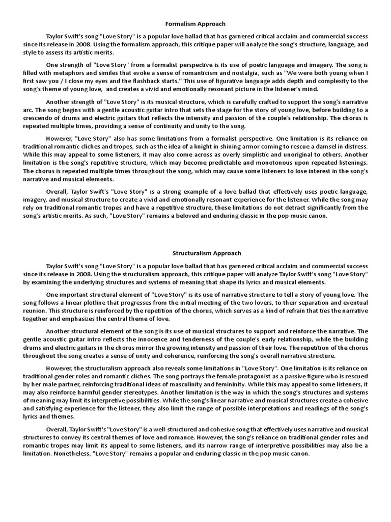 Eaap Critical Approaches Samples | PDF | Romance (Love) | Gender