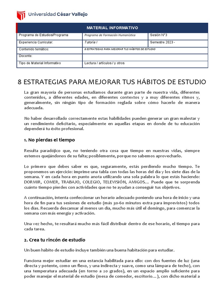 Material Informativo 03 | PDF | Aprendizaje