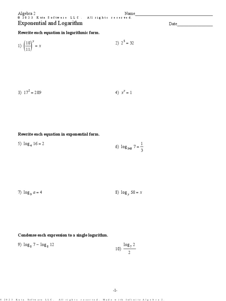 Exponential and Logarithm | PDF | Logarithm | Combinatorics