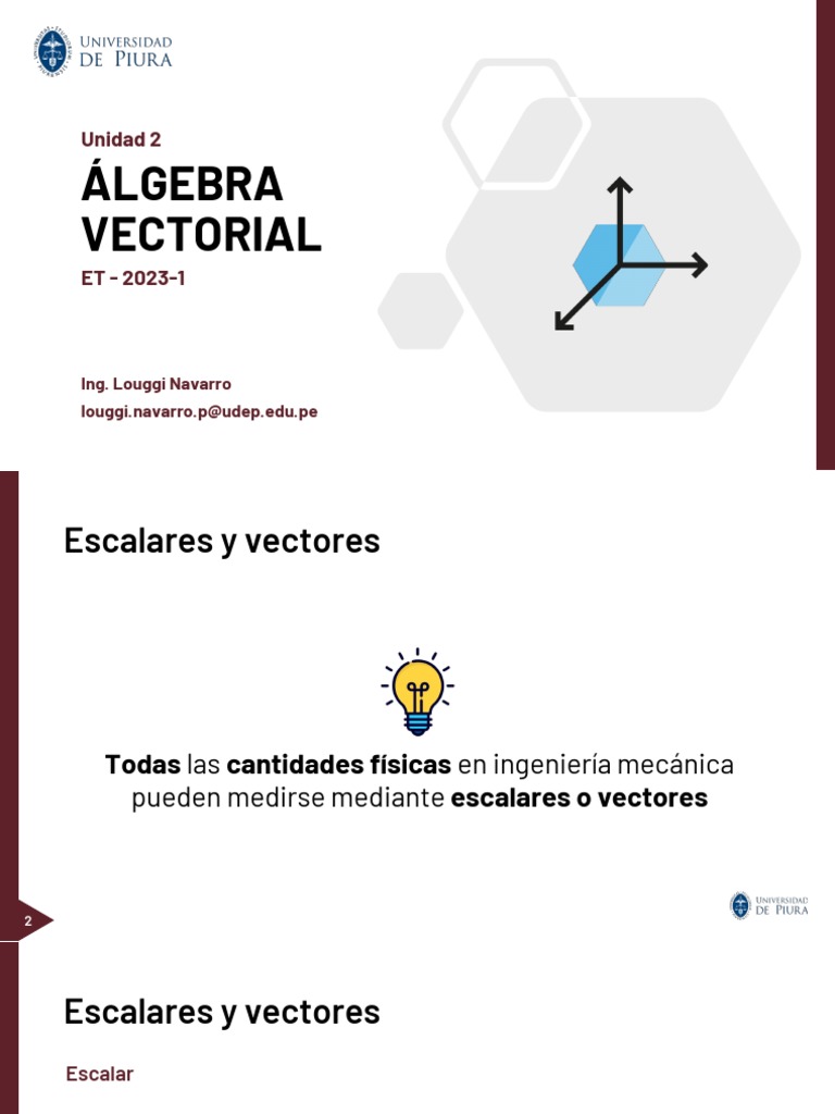 2 Algebra Vectorial | PDF | Vector Euclidiano | Escalar (Matemáticas)