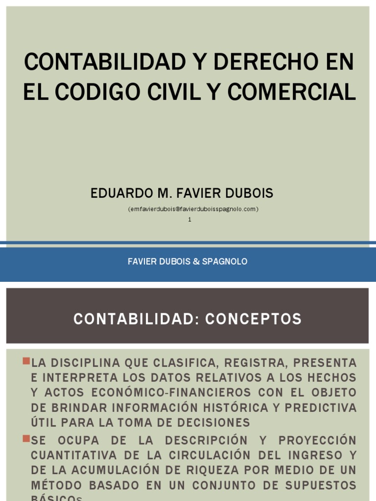 Contabilidad y Derecho en El Nuevo Codigo. Uba | PDF | Contabilidad ...