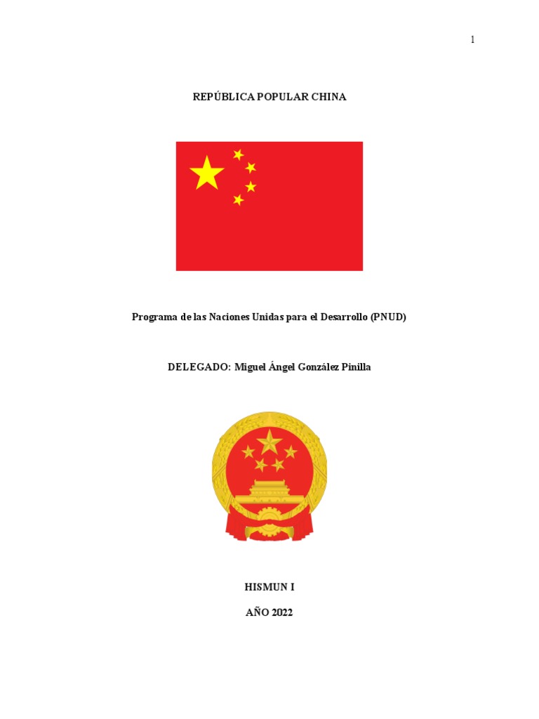 Portafolio MUN CHINA | PDF | China | Política mundial