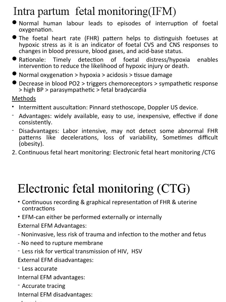 Intrapartum Fetal Monitoring | PDF | Hypoxia (Medical) | Medical Specialties
