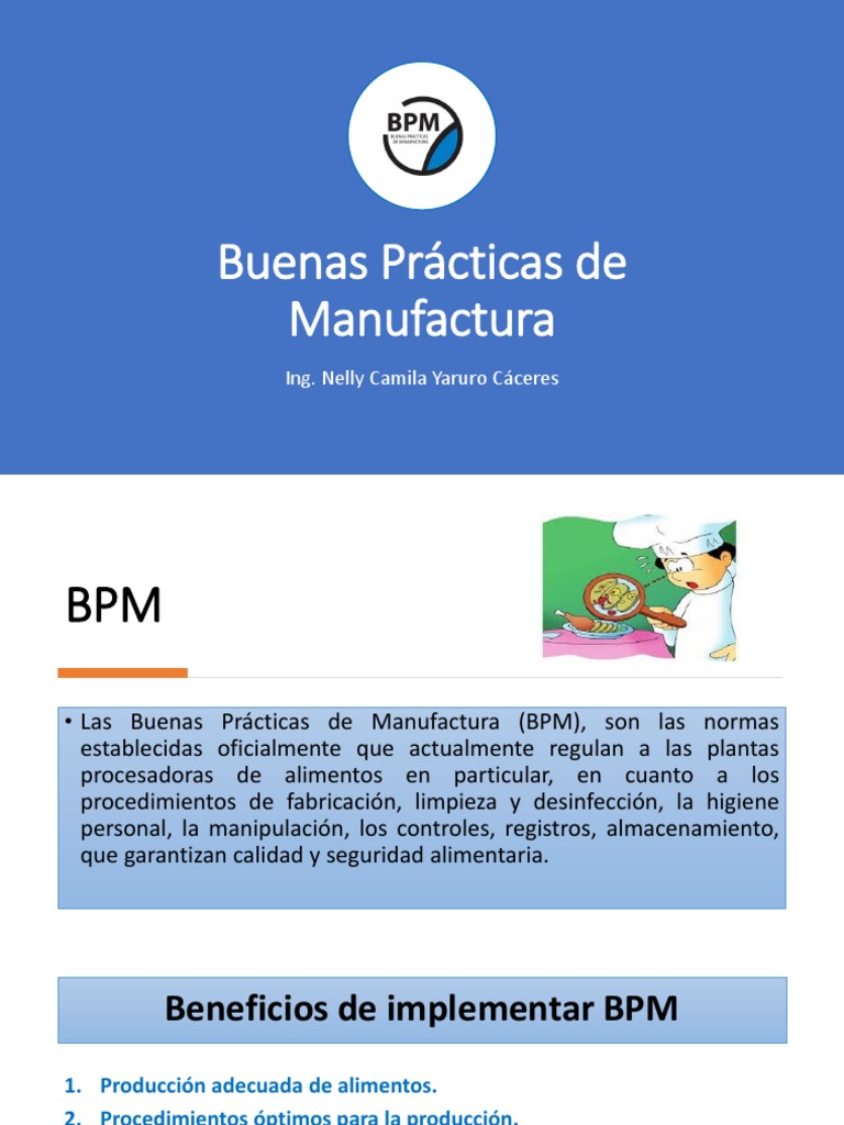 Implementación BPM alimentos menos de | PDF | Alimentos | Agua