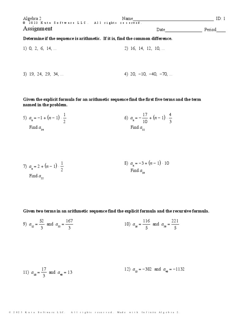 Arithmetic Sequence | PDF | Mathematical Objects | Mathematics