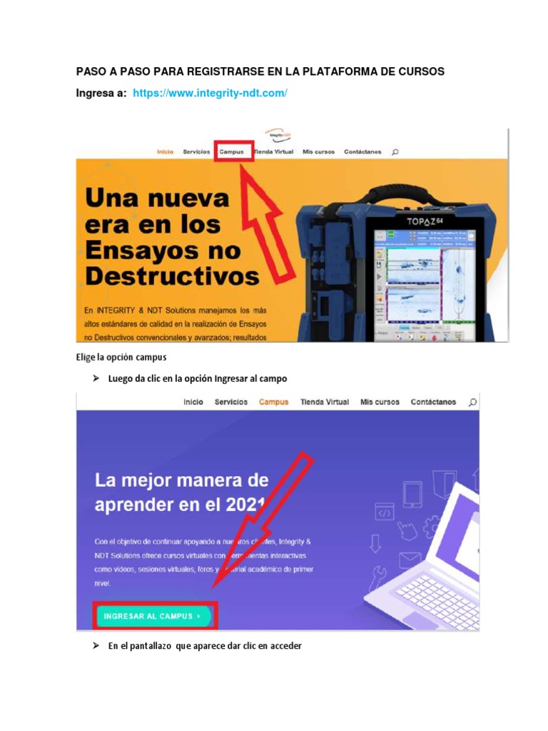 Cómo registrarse en línea en la plataforma de cursos de Integrity NDT de forma sencilla en 7 ...