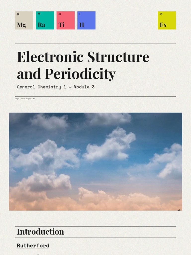 Electronic Structure and Periodicity: MG Ra Es Ti H | PDF | Technology ...