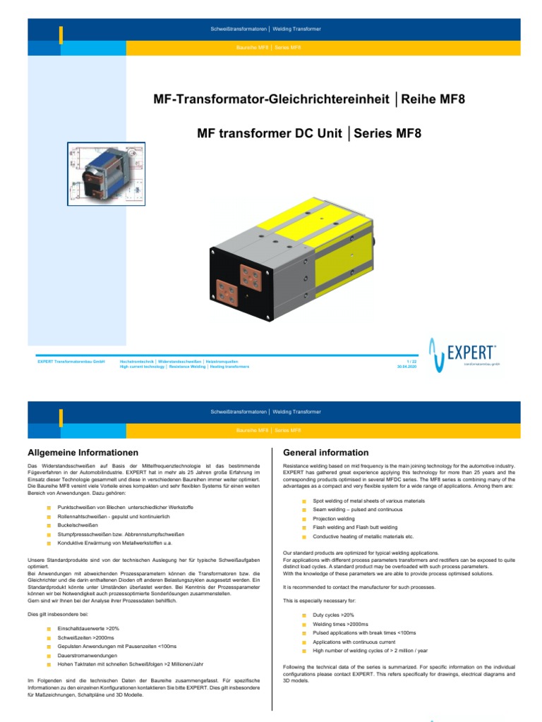 Datasheet MF8 DE - EN - General | PDF