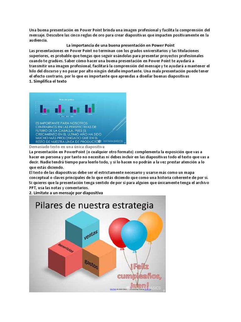La Importancia de Una Buena Presentación en Power Point | PDF | Microsoft PowerPoint | Tipografía