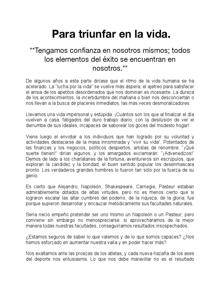 Claves para triunfar en la vida | PDF | Memoria | Respiración