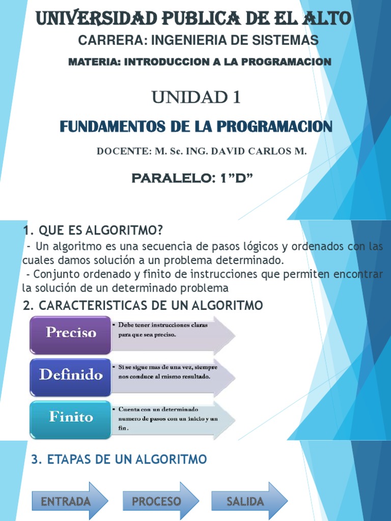 Fundamentos de La Programacion | PDF | Programación de computadoras | Algoritmos