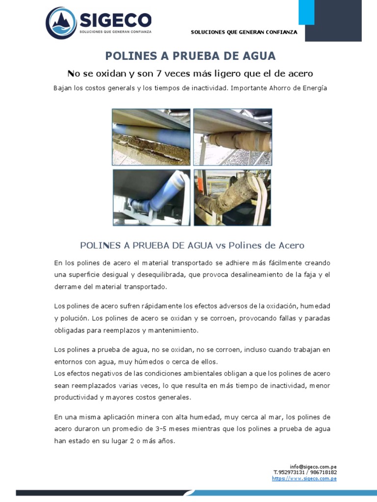 Polines a Prueba de Agua: Ventajas Clave | PDF