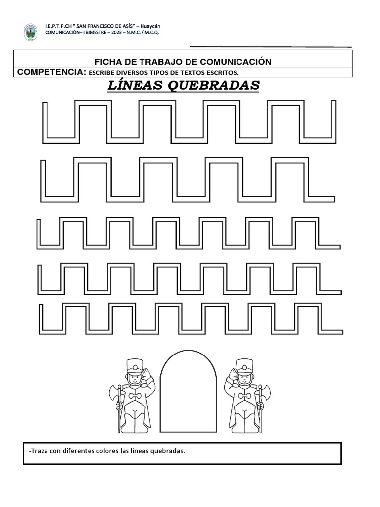 Ficha de Trabajo: Líneas Quebradas | PDF