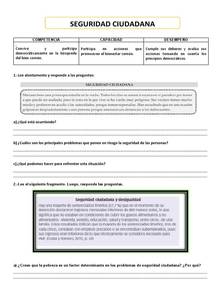 Estrategias para Mejorar la Seguridad Ciudadana | PDF