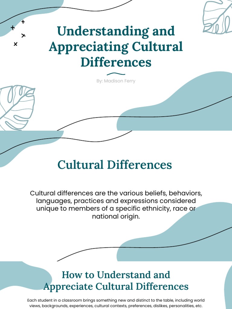 Strategy 15 Understanding and Appreciating Cultural Differences 1 | PDF ...