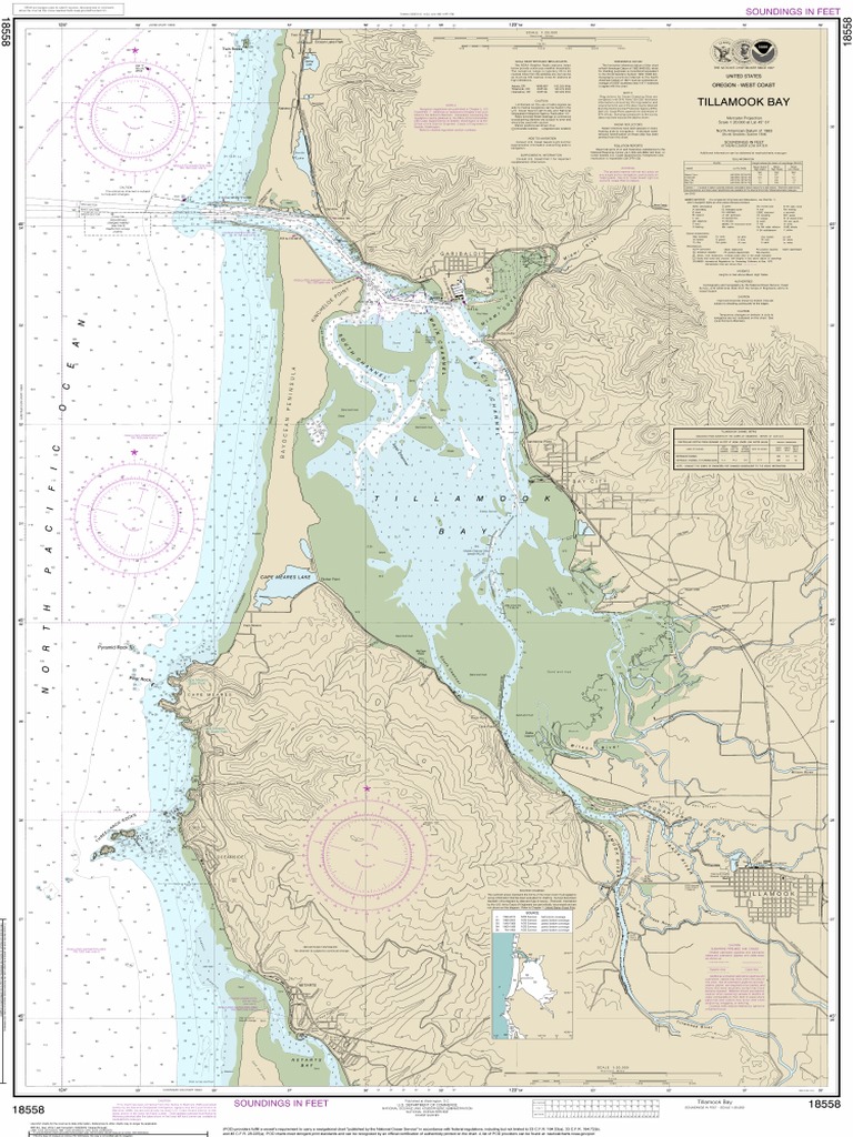 Nautical Chart Showing Tillamook Bay | PDF