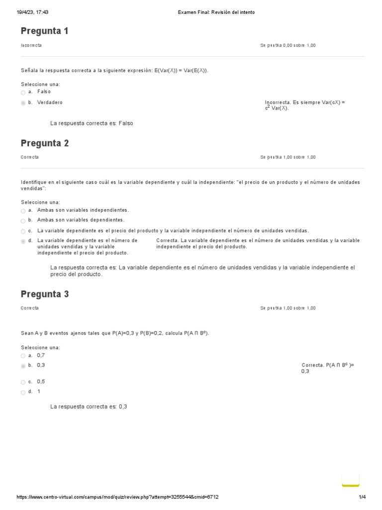Examen Final - Estadistica Descriptivas | PDF | Estadísticas | Science