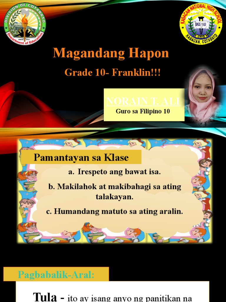 Hele NG Ina Sa Kaniyang Panganay - PPT | PDF