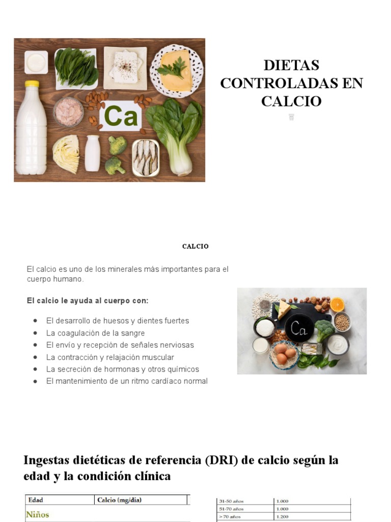 Dietas Controladas en Calcio | PDF | Calcio | Dieta