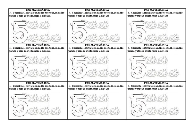 Ejercicio 5 Prematemática Cinco | PDF