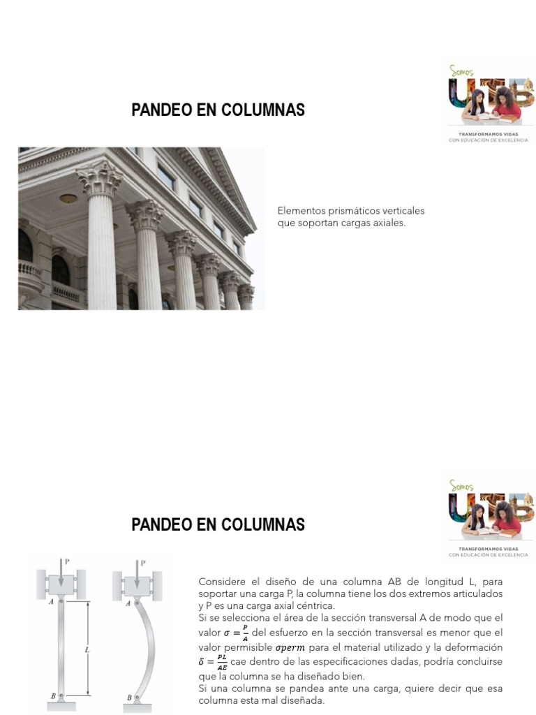 PANDEO DE COLUMNAS | PDF | Pandeo | Ciencia de los Materiales