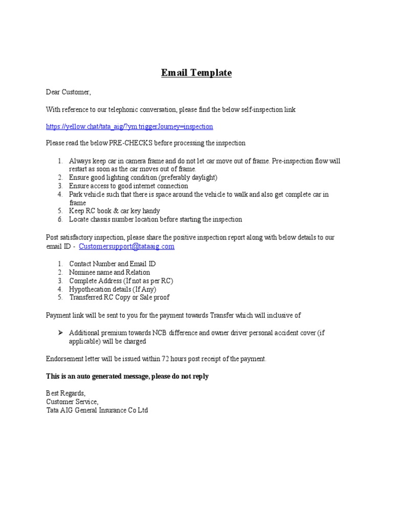 Email Template: This Is An Auto Generated Message, Please Do Not Reply ...