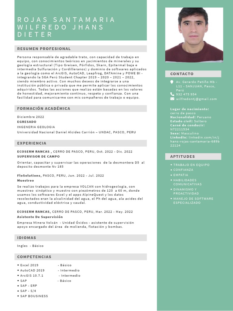 Rojas Santamaria CV | PDF | Software