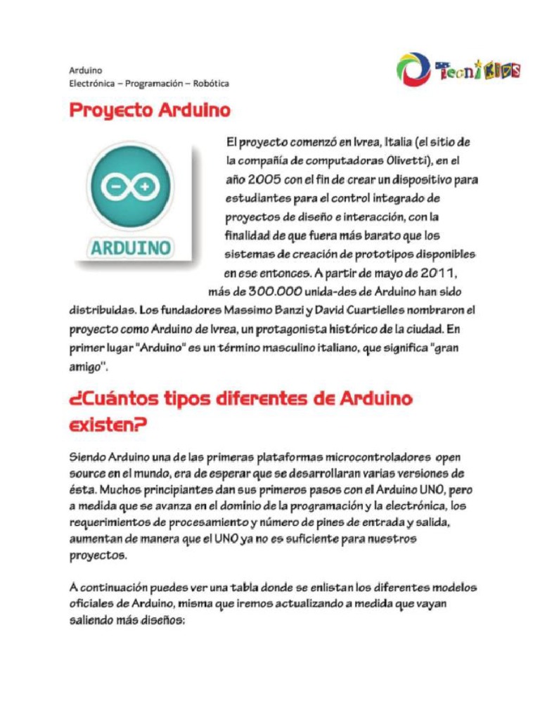 Contenido de Arduino y Shields (LIBRO) | PDF