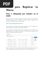 Manual para Registrar Una Marca Impi | PDF