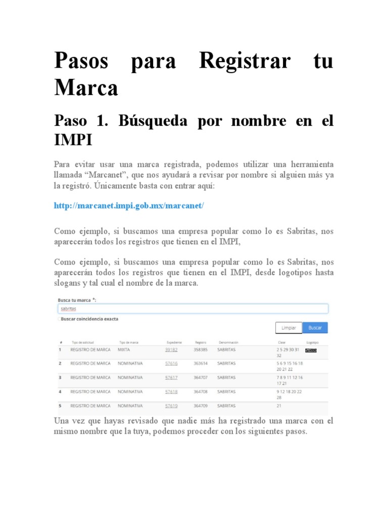 Pasos para Registrar Tu Marca | PDF | Marca comercial | Informática