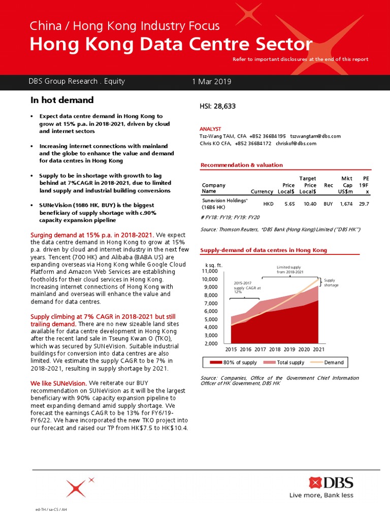 Insights HK Data Centre | PDF | Cloud Computing | Gross Margin
