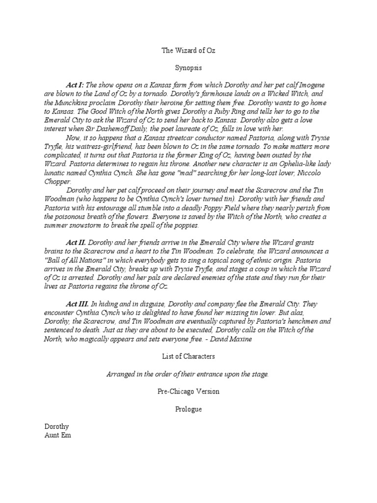 (1902) The Wizard of Oz (Lyrics) | PDF | Dorothy Gale | Land Of Oz