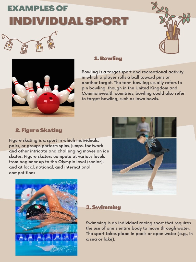 A Guide to Popular Individual Sports: Bowling, Figure Skating, Swimming ...