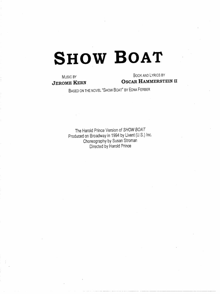 Show Boat (1994) - Script | PDF